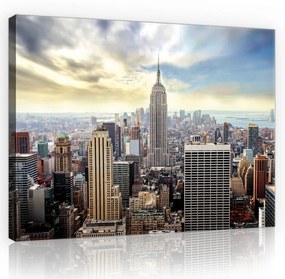 Postershop Obraz na plátně: Pohled na Manhattan - 75x100 cm