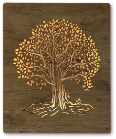 Li-Go "Lípa" světelný obraz 230V 70x85cm provedení povrchu: ořech