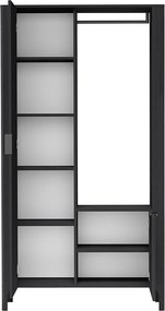 Předsíňová stěna MALUMI MM-11 | se zrcadlem | 105 cm | černá