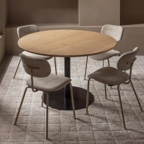 Kulatý jídelní stůl s deskou z dubového dřeva ø 120 cm Tablo – WOOOD
