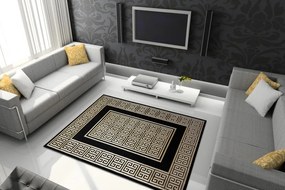 Dywany Łuszczów Kusový koberec Gloss 6776 86 greek black/gold ROZMĚR: 120x170