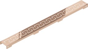Mexen Flat, lineární podlahový žlab 60 cm, růžové zlato, 1624060