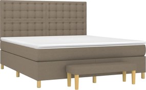Box spring postel s matrací taupe 160x200 cm textil 3137489