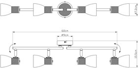 Globo 54352-4 - Bodové svítidlo GYLFI 4xE14/40W/230V