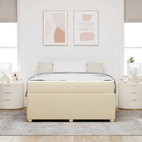 Rám postele Krémová 140 x 200 cm textil 3398397