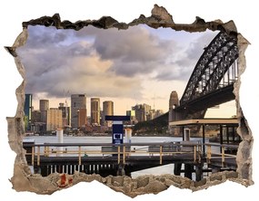 Wallmuralia Fototapeta díra na zeď 3D Most w Sydney 95x64 cm