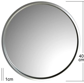 LOFTIKA STŘÍBRO Kulaté nástěnné zrcadlo Průměr: 65 cm
