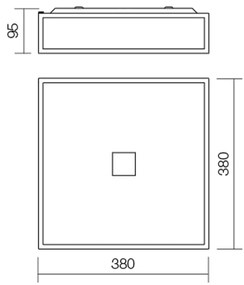 Redo 01-1238 koupelnové stropní LED svítidlo Ego chrom, 30W, 3000K, 38cm