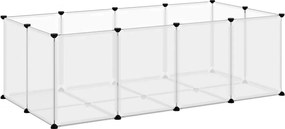 Klec pro malá zvířata průhledná 144 x 74 x 46,5 cm PP a ocel 340572