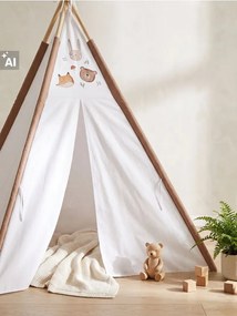 Sinsay - Dětské teepee s potiskem lesních zvířat - bílá