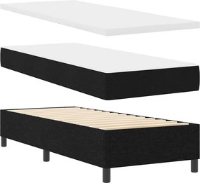 Postel s boxspringem s čelo Černá 80 x 200 cm textil 3339422