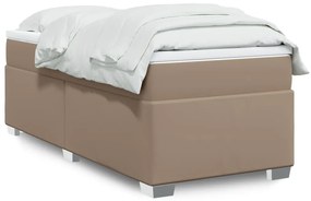 Box spring postel s matrací cappuccino 90x190 cm umělá kůže