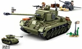 Sluban Army N38-B0860 Střední tank 2v1 a protiletecké dělo / LEGO - ko