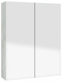 Petromila Koupelnová skříňka se zrcadlem 60x15x75 cm MDF betonově šedá