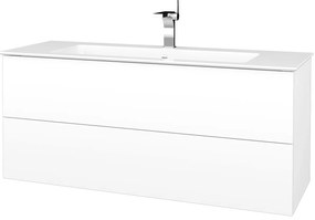 Dřevojas Koupelnová skříň VARIANTE SZZ2 120 (umyvadlo Pura) Varianta: N01 Bílá lesk / D20 Galaxy