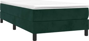 Box spring postel s matrací tmavě zelená 100x200 cm samet 3144318