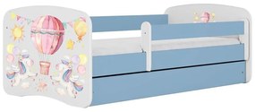 Dětská postel Babydreams+SZ+M modrá 70x140 Balónek