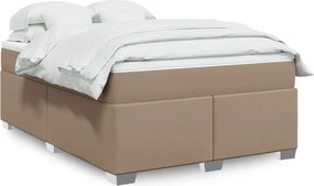 Box spring postel s matrací cappuccino 140x200 cm umělá kůže 3285216
