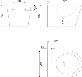 Novoterm Závěsný bidet NV-Delos bílý