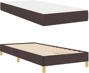 Postel s boxspringem s matrací Tmavě hnědá 80 x 200 cm textil 3398524
