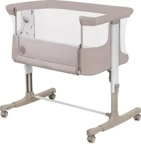 LIONELO Postýlka Aurora 3v1 Beige Cappuccino / Kovový rám / 4 kolečka