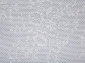 Povlečení z bavlněného saténu se vzorem 135 x 200 cm šedé MORNINGSIDE Beliani