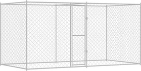 Klec pro psa Stříbrná 400 x 200 x 200 cm Pozinkovaná ocel 3368309