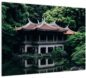 Skleněný obraz z japonské národní zahrady (70x50 cm)