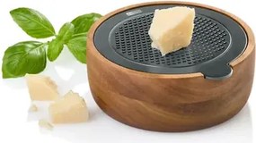 AdHoc Struhadlo CutServe akácie/černá nerez, kulaté / Struhadlo / nere