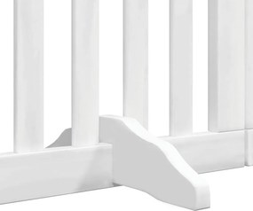 Zábrana pro psy s dvířky skládací 9 panelů bílá 450 cm topol 3155647
