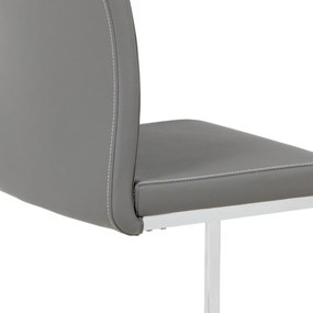 Autronic Pohupovací jídelní židle DCL-411 GREY, šedá ekokůže/chrom