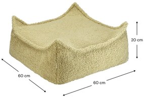 Zelený dětský sedací vak z textilie bouclé Square – Wigiwama