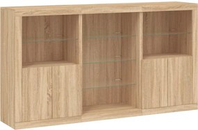 Příborník s LED osvětlením dub sonoma 181,5 x 37 x 100 cm 3209179