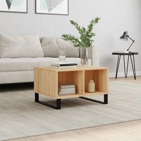 vidaXL Konferenční stolek 60 x 50 x 36,5 cm kompozitní dřevo [830553] Barva: hnědý dub