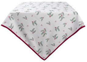 Čtvercový bavlněný ubrus Holly Christmas – 100x100 cm