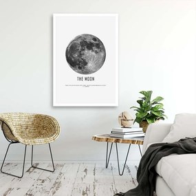 Obraz na plátně Měsíční vesmírná noc - 80x120 cm