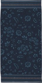 Pip Studio Jasmine Jacquard bavlněná froté osuška tmavě modrá 70x140 cm (osuška z velmi kvalitního bavlněného froté)