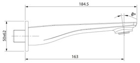 Cersanit S951-706 -Výtoková hubice pro podomítkovou instalaci LARGA lesklý chrom