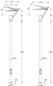 LGM SY-21093-W40-01 Venkovní sloupové svítidlo SYNDY LARGE 4m 39W 4000K 2787lm IP65 černá RAL9011 - LIGMAN