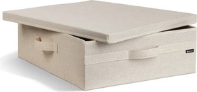 Béžový látkový úložný box s víkem 46x56x16 cm Soft Storage Low – Bigso