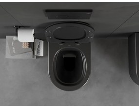 Mexen Sofia Rimless závěsná wc mísa se sedátkem s pomalým zavíráním, černá matná, 30540185