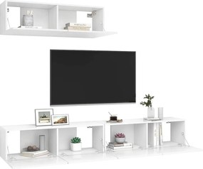 TV skříňky 3 ks bílé kompozitní dřevo 3078703