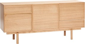Nízká komoda v dekoru dubu v přírodní barvě 140x65 cm Cube – Hübsch