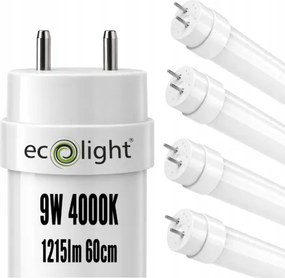 4x LED trubice t8 9W 1215lm 60cm 4000k neutrální bílá