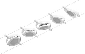 Paulmann 94416 RoundMac, sada lankové LED osvětlení, 5x4,5W LED 3000K, bílá/chrom, délka 500cm