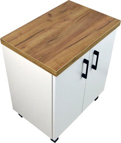 Comodo Koupelnová skříňka pod deskové umyvadlo ROSO W 60-HD - bílá/zlatý dub