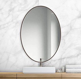 Zrcadlo Scandi Slim Owal Black Rozměr: 40 x 60 cm