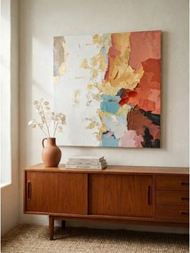Tištěný/s ručně malovanými prvky obraz na plátně 80x80 cm Crown – Bizzotto