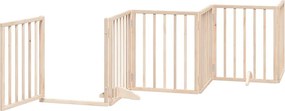 Zábrana pro psy s dvířky skládací 12 panelů 600 cm topol 3155530