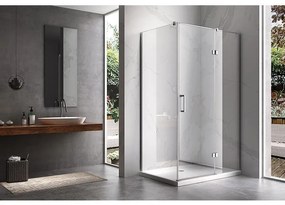 BPS-koupelny Obdélníkový sprchový kout HYD-OK03D 120x100 chrom/transparent + vanička HYD-OSV-ST06C bílá
